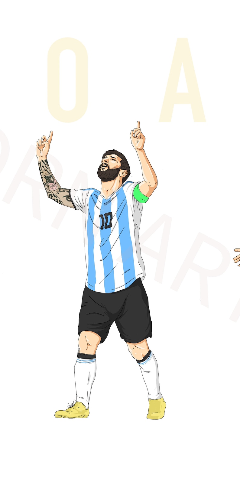 The Goat From Argentina - Lionel Messi Modern Digital Art - Etsy