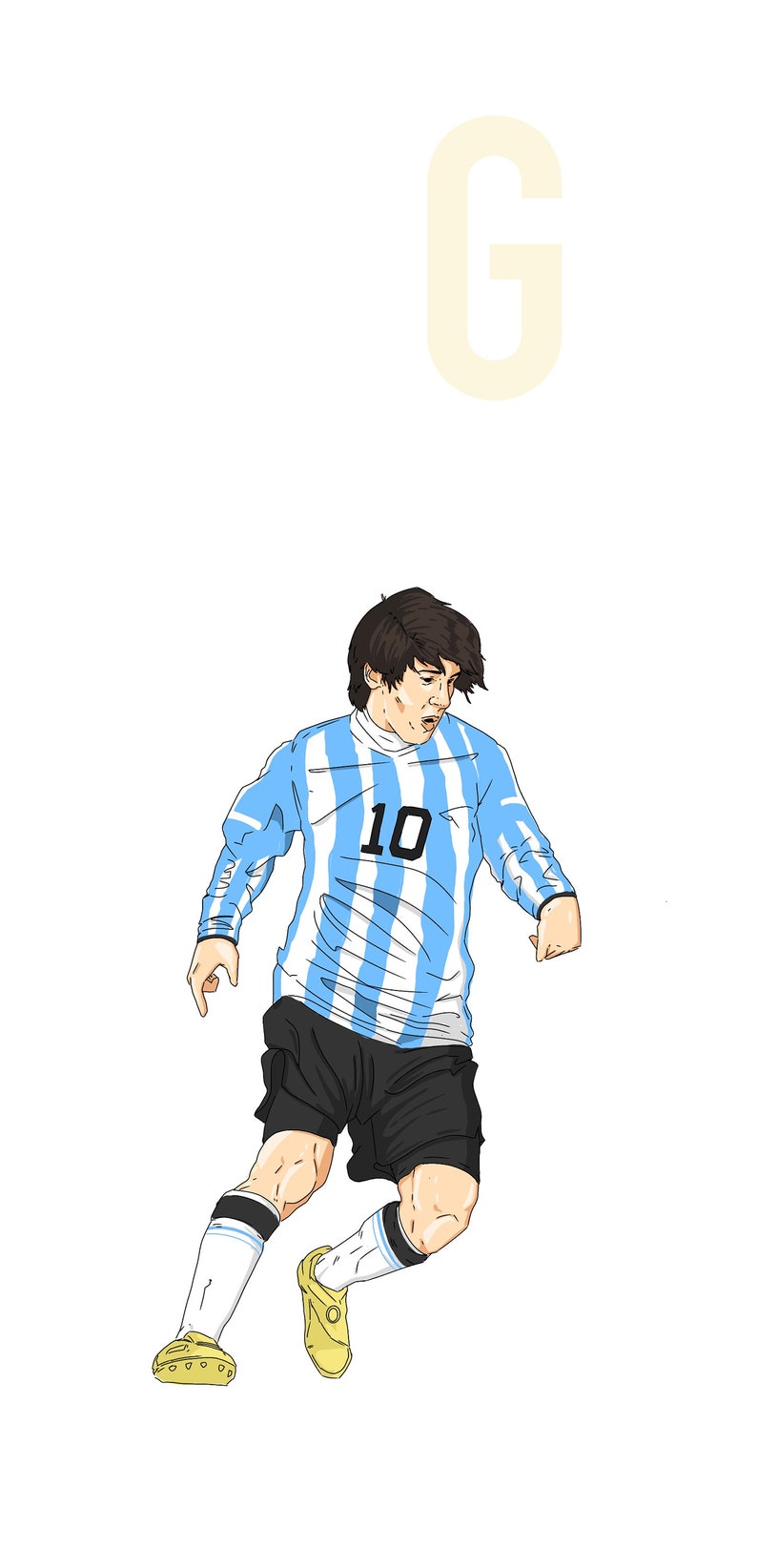 The Goat From Argentina - Lionel Messi Modern Digital Art - Etsy