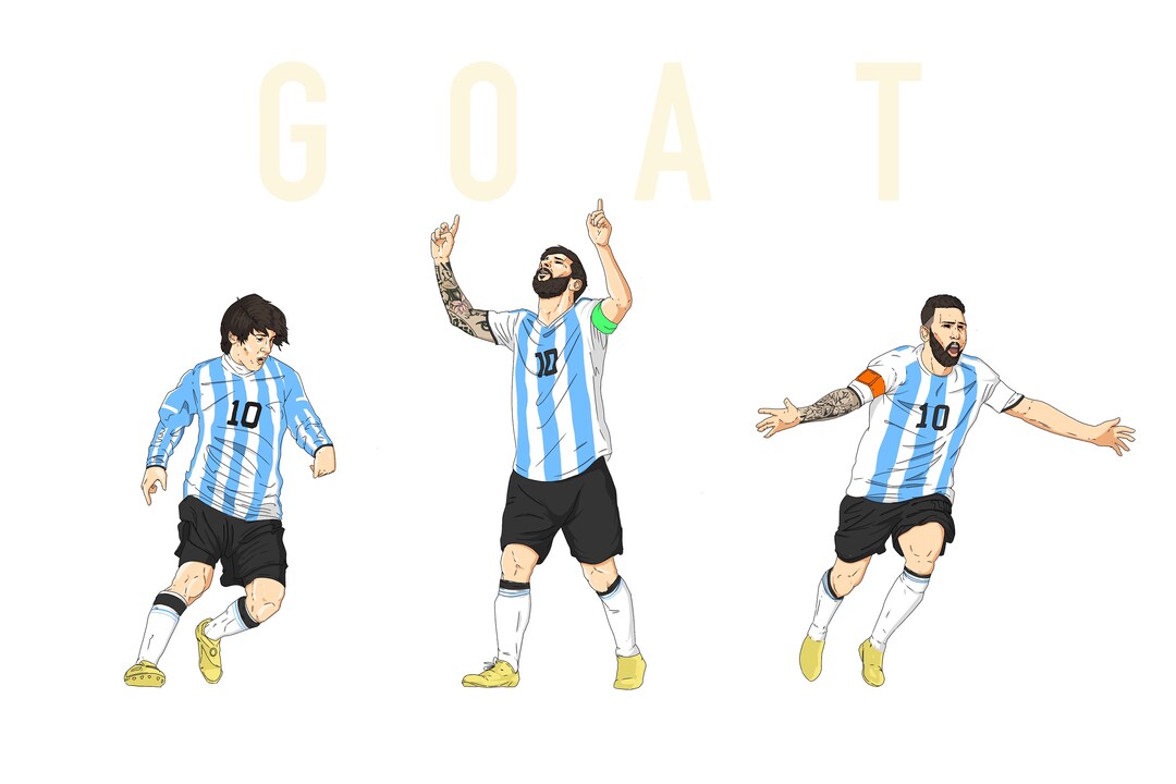 The Goat From Argentina - Lionel Messi Modern Digital Art - Etsy