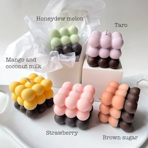 Bubble Tea Inspired Boba Bubble Candle, Decorative Scented Soy Wax ...