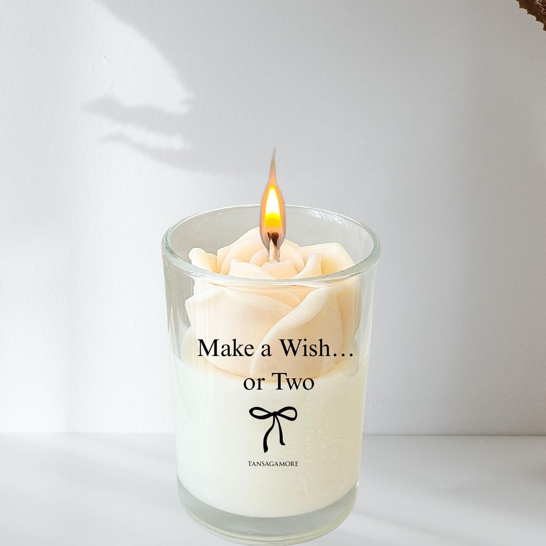 Personalized Rose Scented Birthday Candle Gift - Etsy