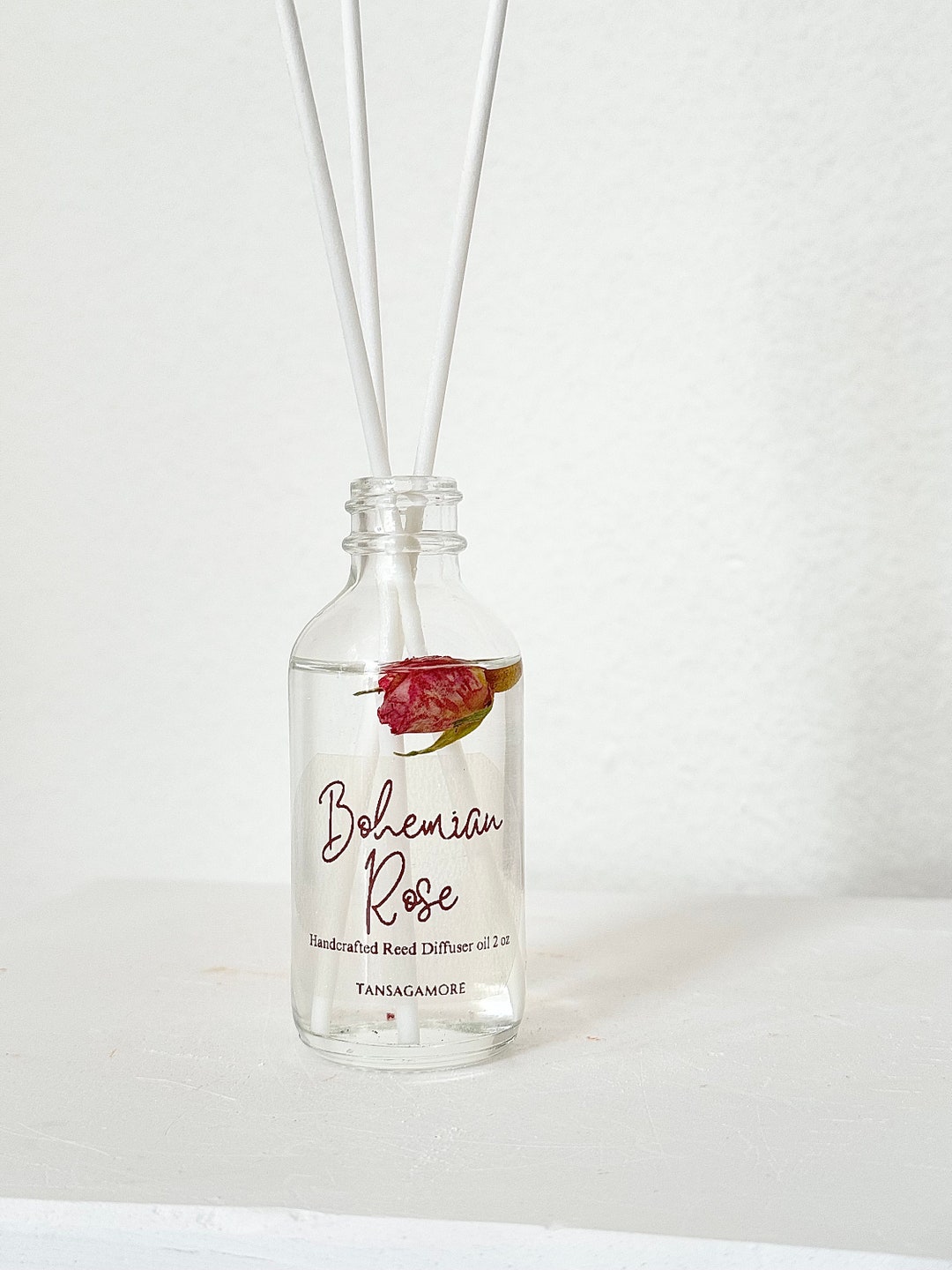 Handmade Floral Reed Diffuser Oil - Bohemian Rose Aromatherapy for ...