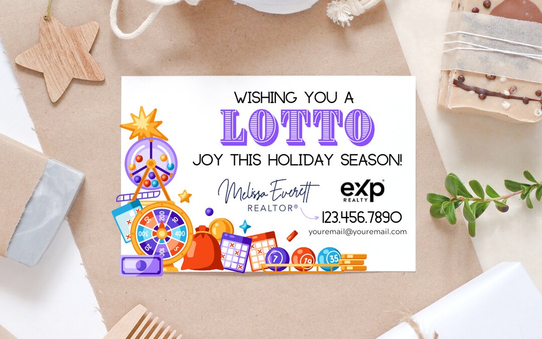 Lottery Pop by Tag for Real Estate, December, Winter, Editable in Canva ...