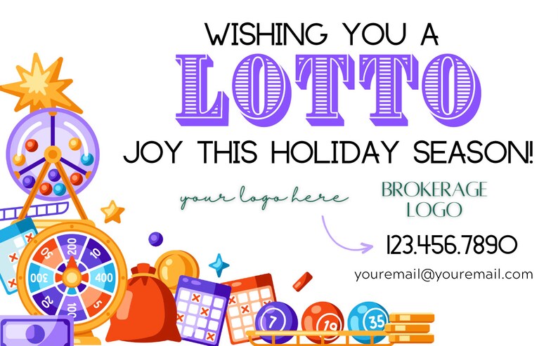 Lottery Pop by Tag for Real Estate, December, Winter, Editable in Canva ...
