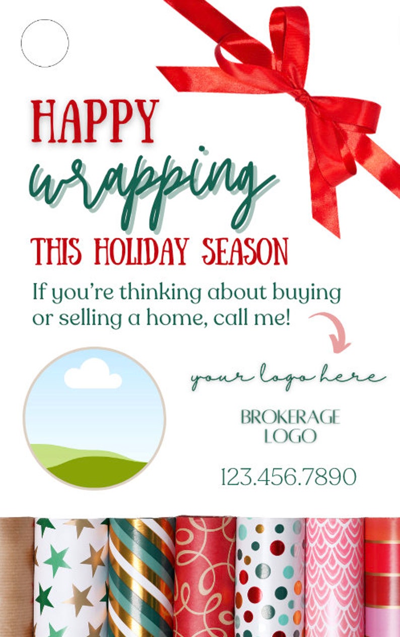 Wrap up the Year Pop by Tag for Real Estate, Wrapping Paper, Christmas ...