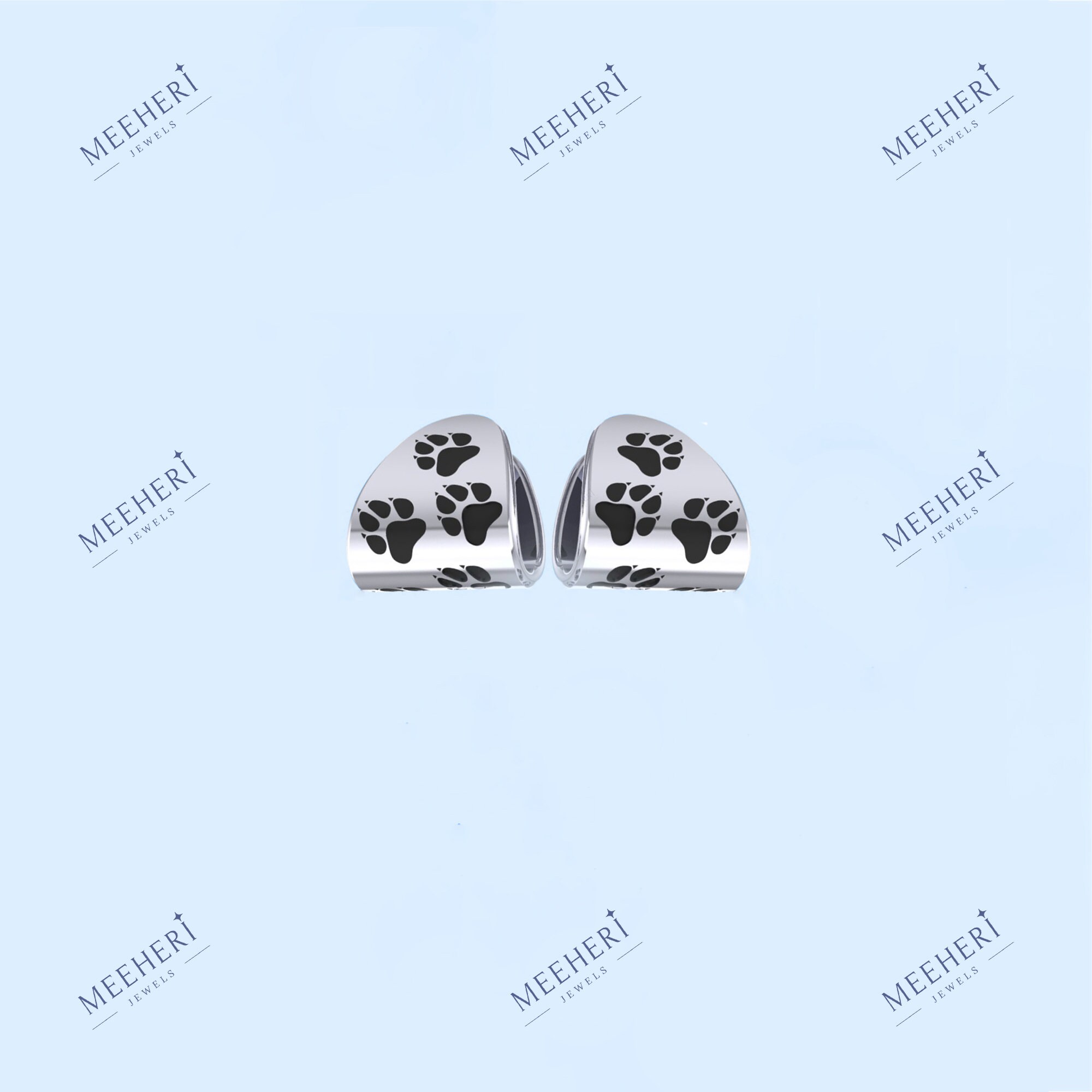 Wolf Paw Marks Cuff Earrings, Silver Ear Cuffs, Animal Paw Ear Cuffs ...