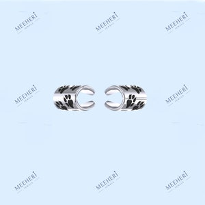 Wolf Paw Marks Cuff Earrings, Silver Ear Cuffs, Animal Paw Ear Cuffs ...