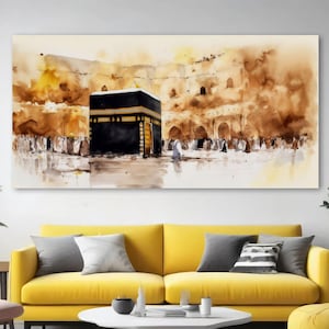 Khana Kaaba Islamic Wall Art - Abstract Islamic Artwork - Muslim Wall ...