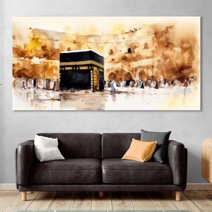 Khana Kaaba Islamic Wall Art - Abstract Muslim Canvas Painting - Etsy UK