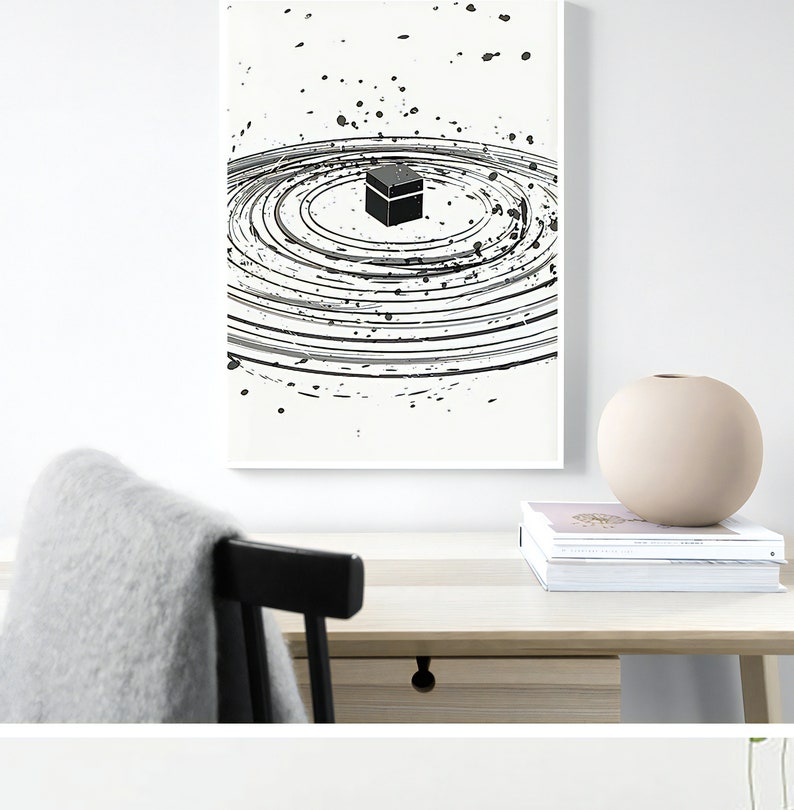 Kaaba Art Mecca Wall Art Abstract Islamic Wall Art Arabic - Etsy