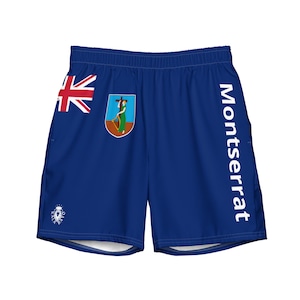 Montserrat Men's Swim Trunks - Caribbean Flag Swim Trunks - Montserrat ...