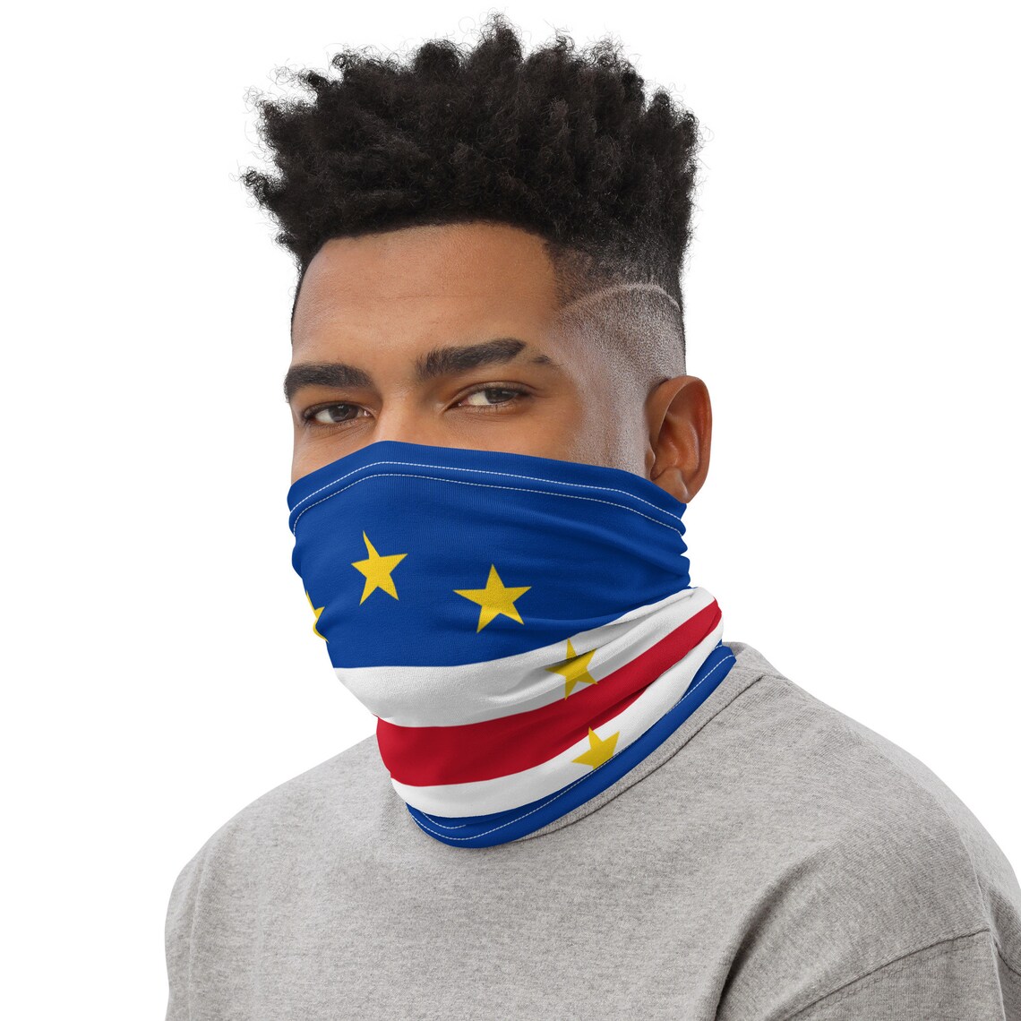 Cape Verde Neck Gaiter - African Flag Face Neck Gaiter - Etsy