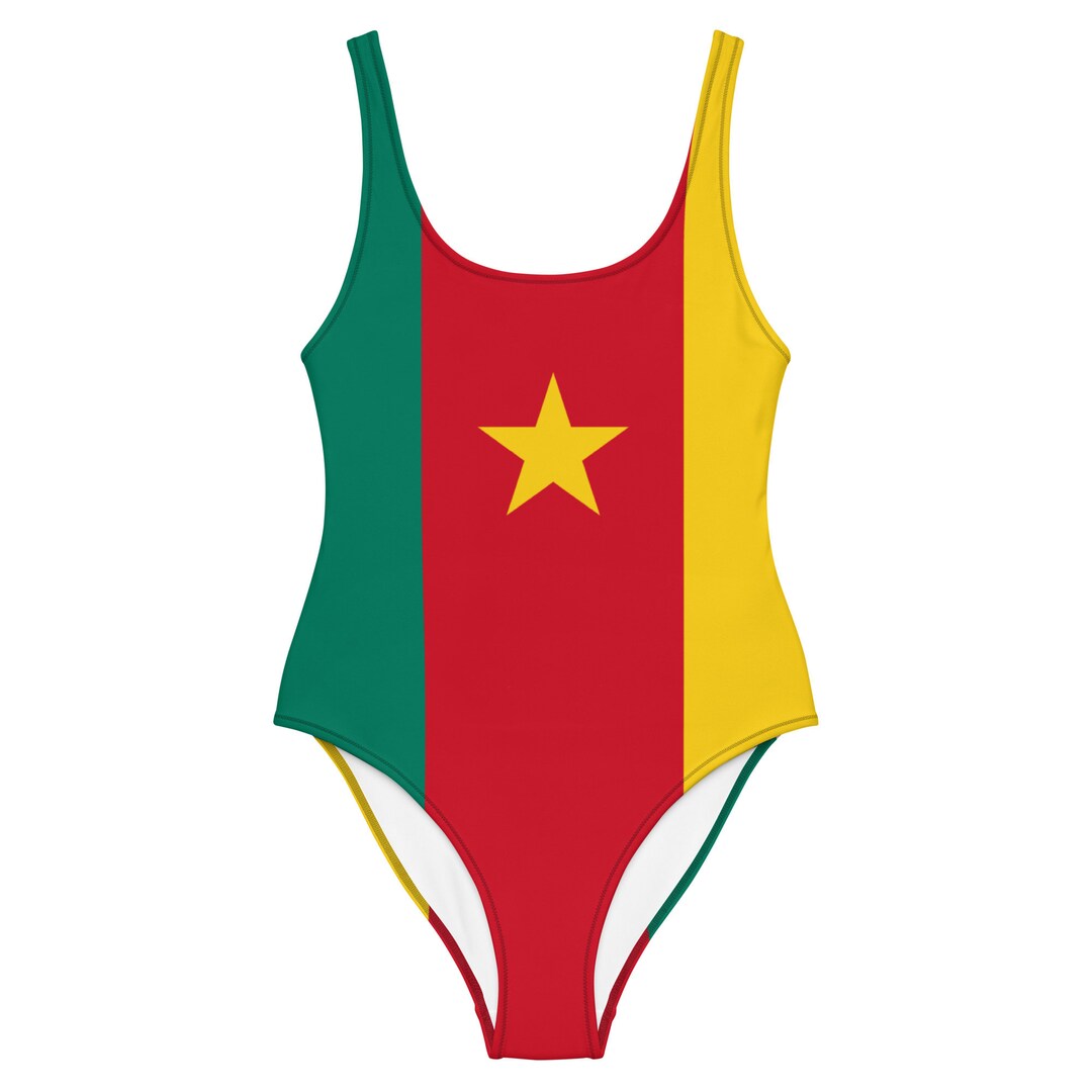 Cameroon Flag Swimsuit – One-piece African Caribbean Swimwear - Etsy