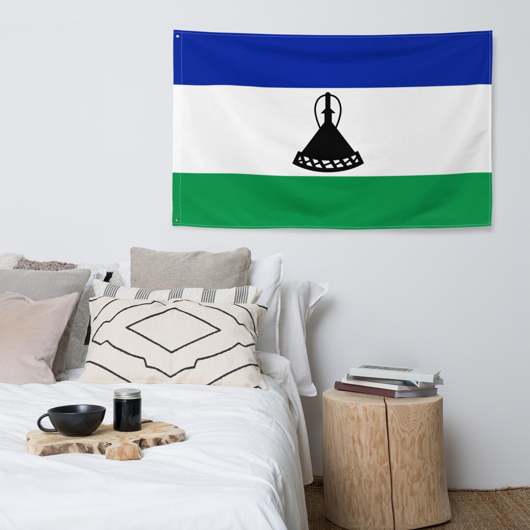 Lesotho Flag 3x5 Large African Flags, High Quality Flag With Grommets ...
