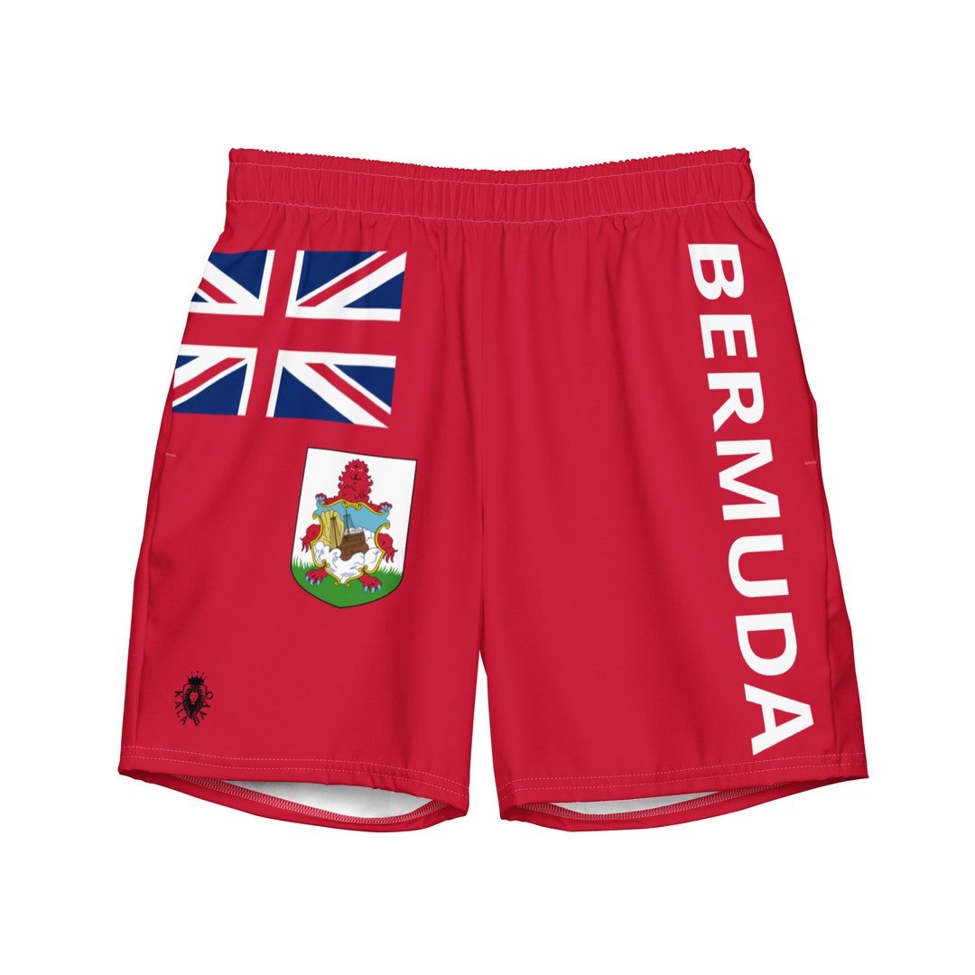 Bermuda Men's Swim Trunks - Flag Swim Trunks - Caribbean Mens Beach ...