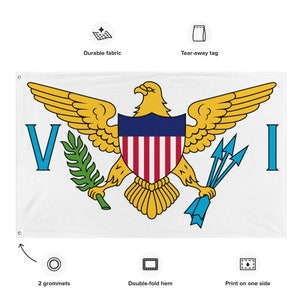 U.S. Virgin Islands Flag, 3x5 Large Caribbean Flags, High Quality USVI ...