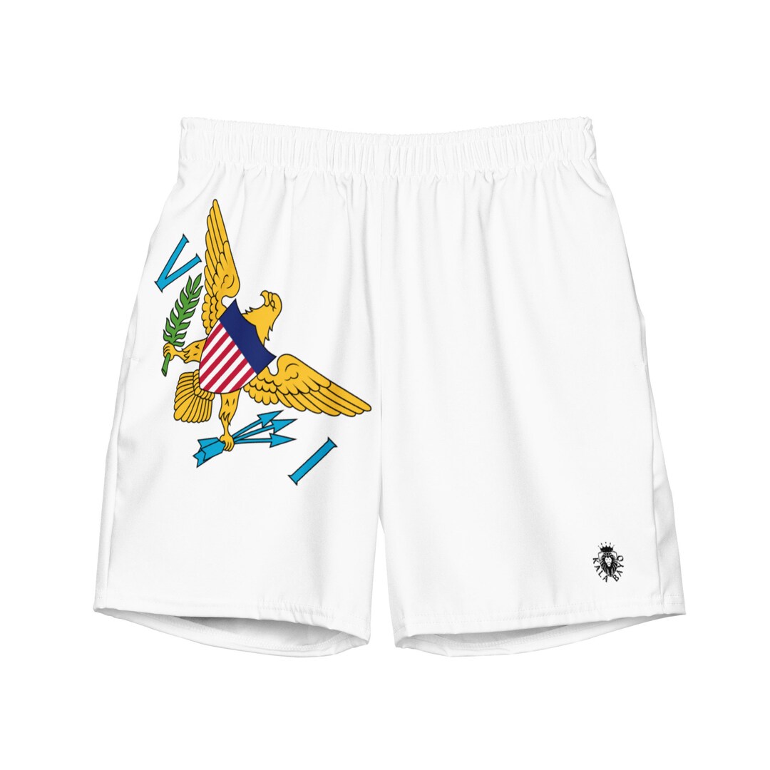 U.S. Virgin Islands Men's Swim Trunks - VI Flag Swim Trunks - Caribbean ...