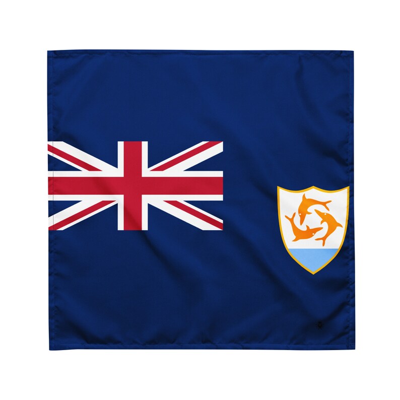 Anguilla Flag Bandana - Caribbean Flags - Soft and Washable - Headscarf ...