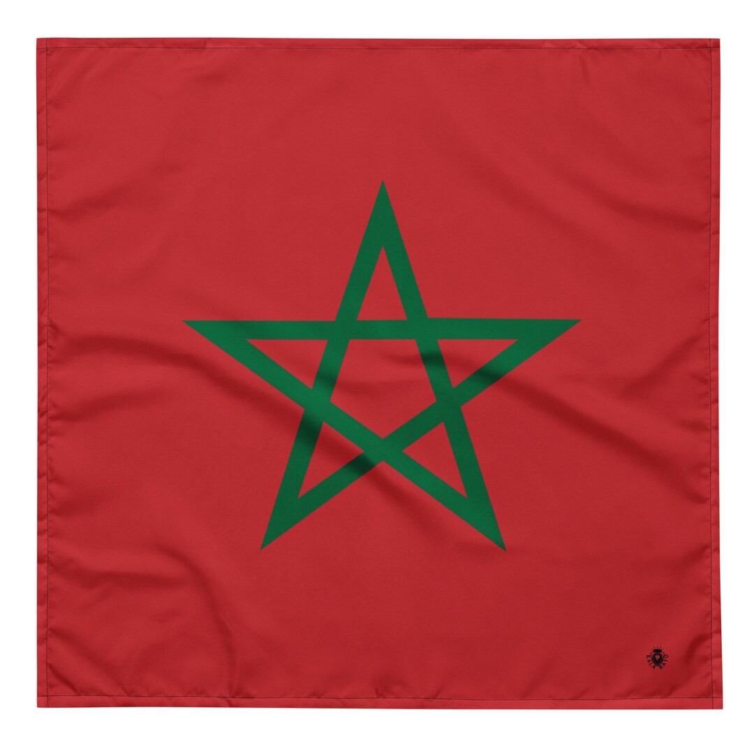 Morocco Flag Bandana - African Flags - Soft and Washable - Headscarf ...