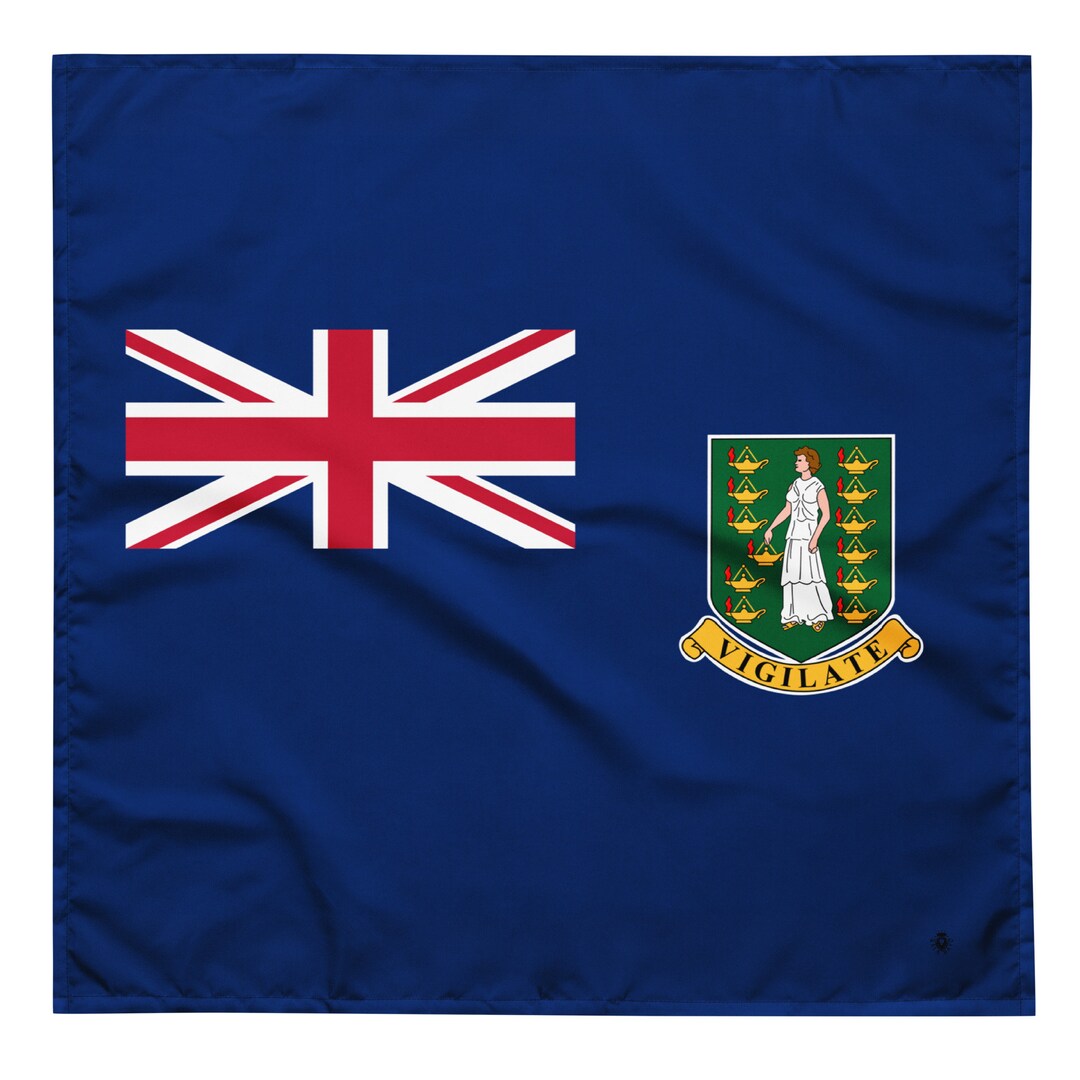British Virgin Islands Flag, BVI Bandana - Caribbean Flags - Soft ...
