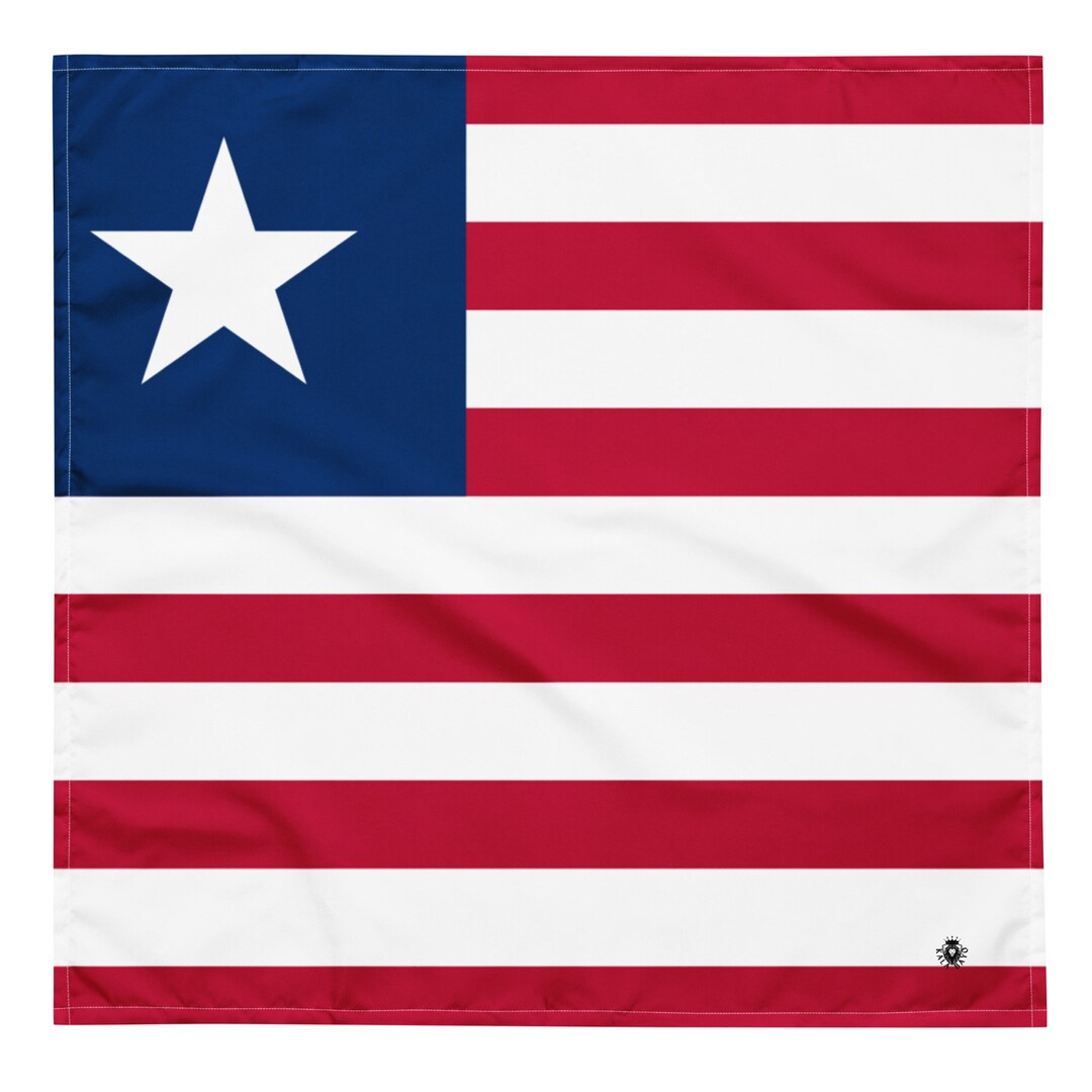 Liberia Flag Bandana - African Flags - Soft and Washable - Headscarf ...
