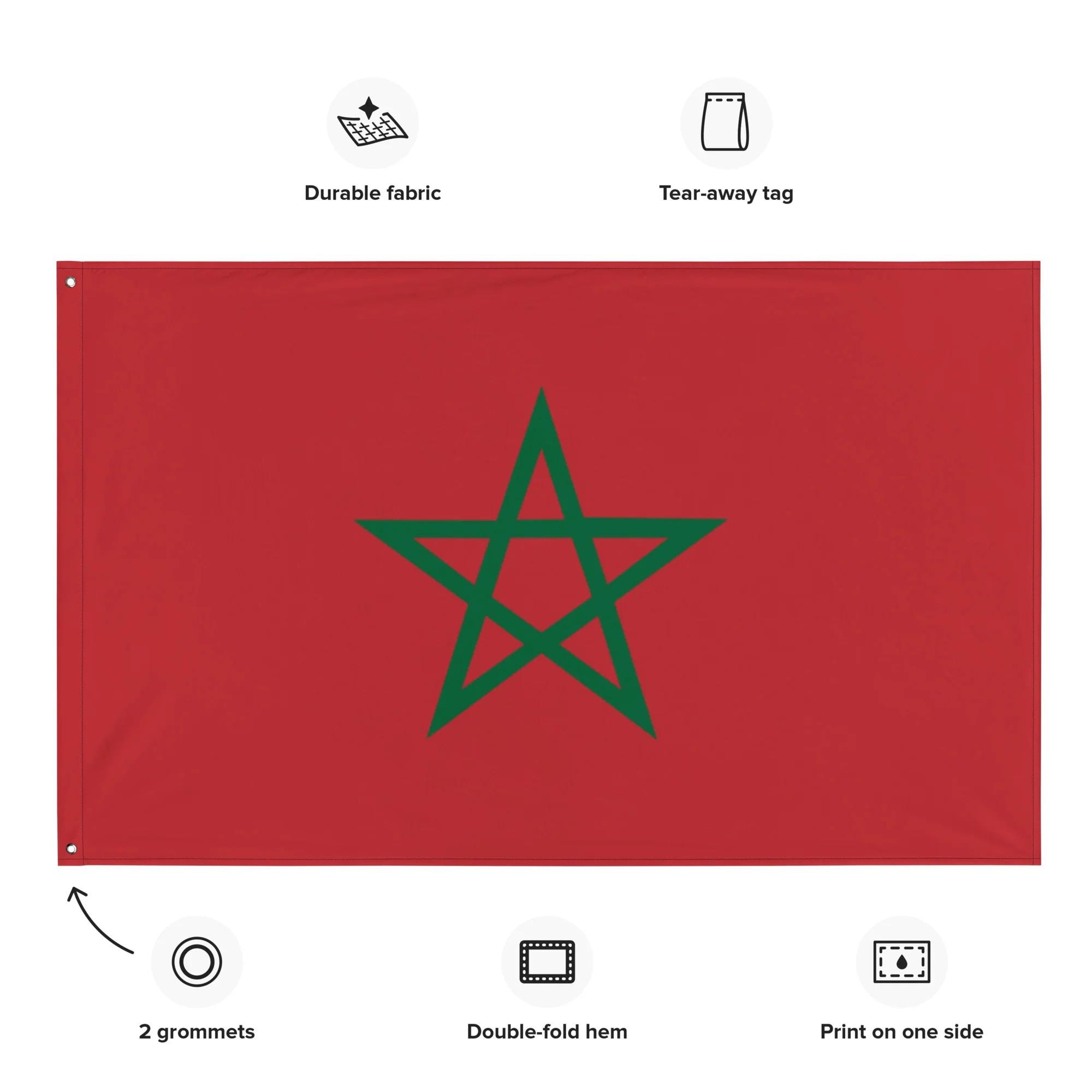 Morocco Flag 3x5 Large African Flags, High Quality Flag With Grommets ...