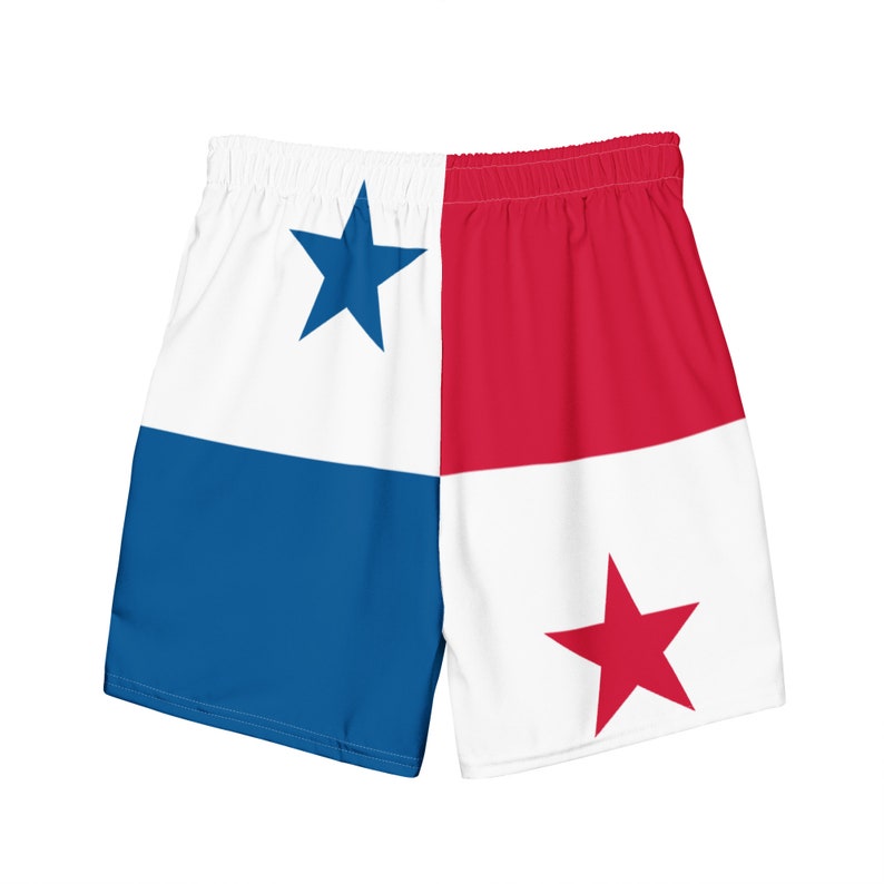 Panama Men's Swim Trunks - Flag Swim Trunks - Caribbean Mens Beach ...
