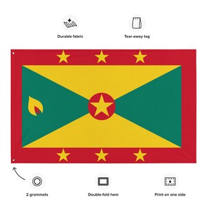 Grenada Flag, 3x5 Large Caribbean Flags, High Quality Flag With ...