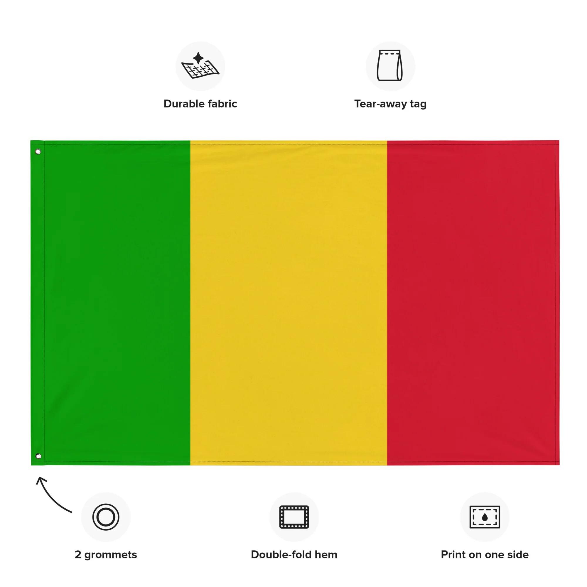 Mali Flag 3x5 Large African Flags, High Quality Flag With Grommets ...