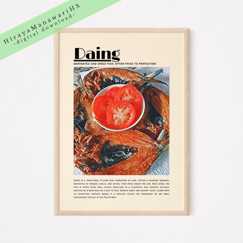 Printable Filipino Food Wall Art - Daing (digital Download) - Etsy