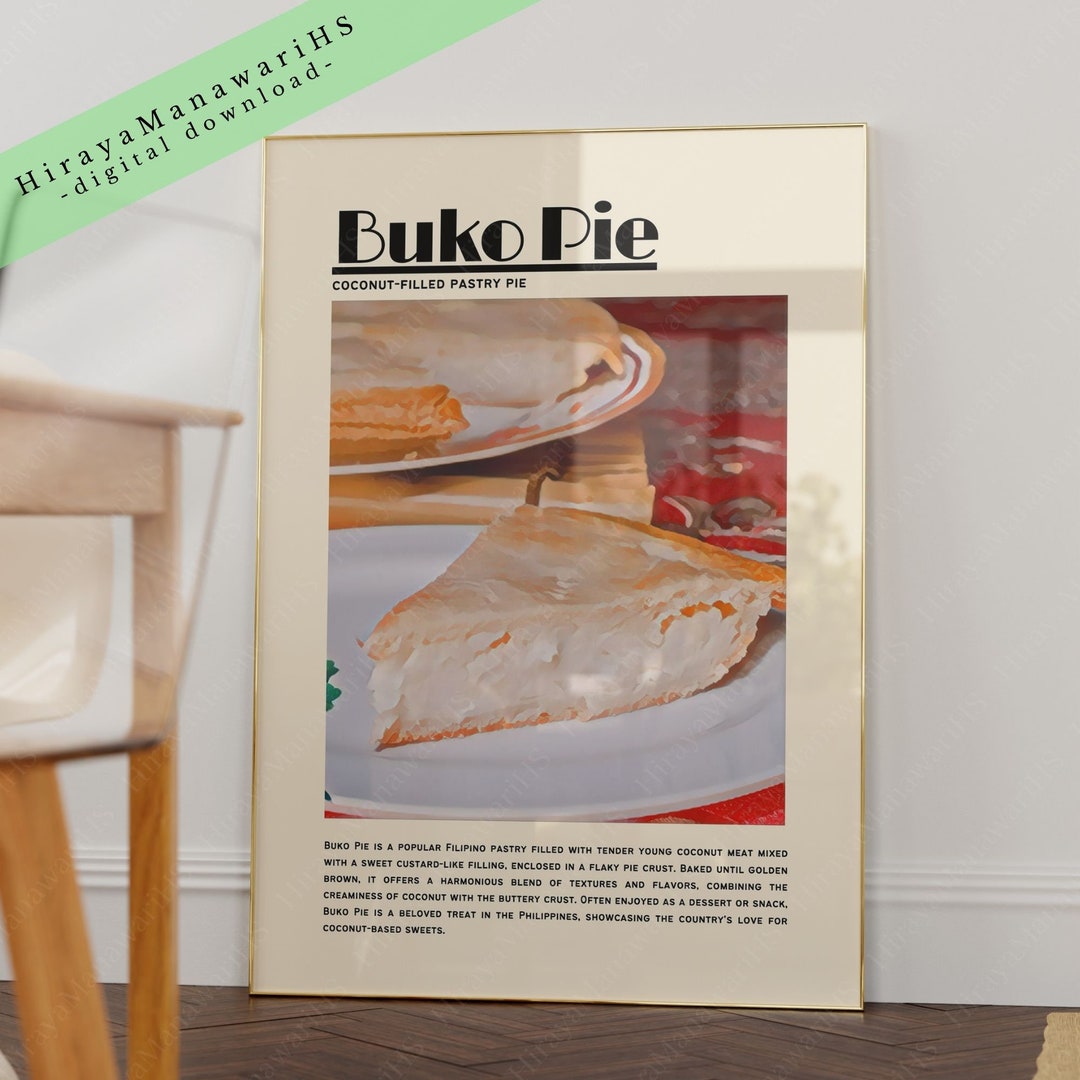 Printable Filipino Food Wall Art - Buko Pie (digital Download) - Etsy