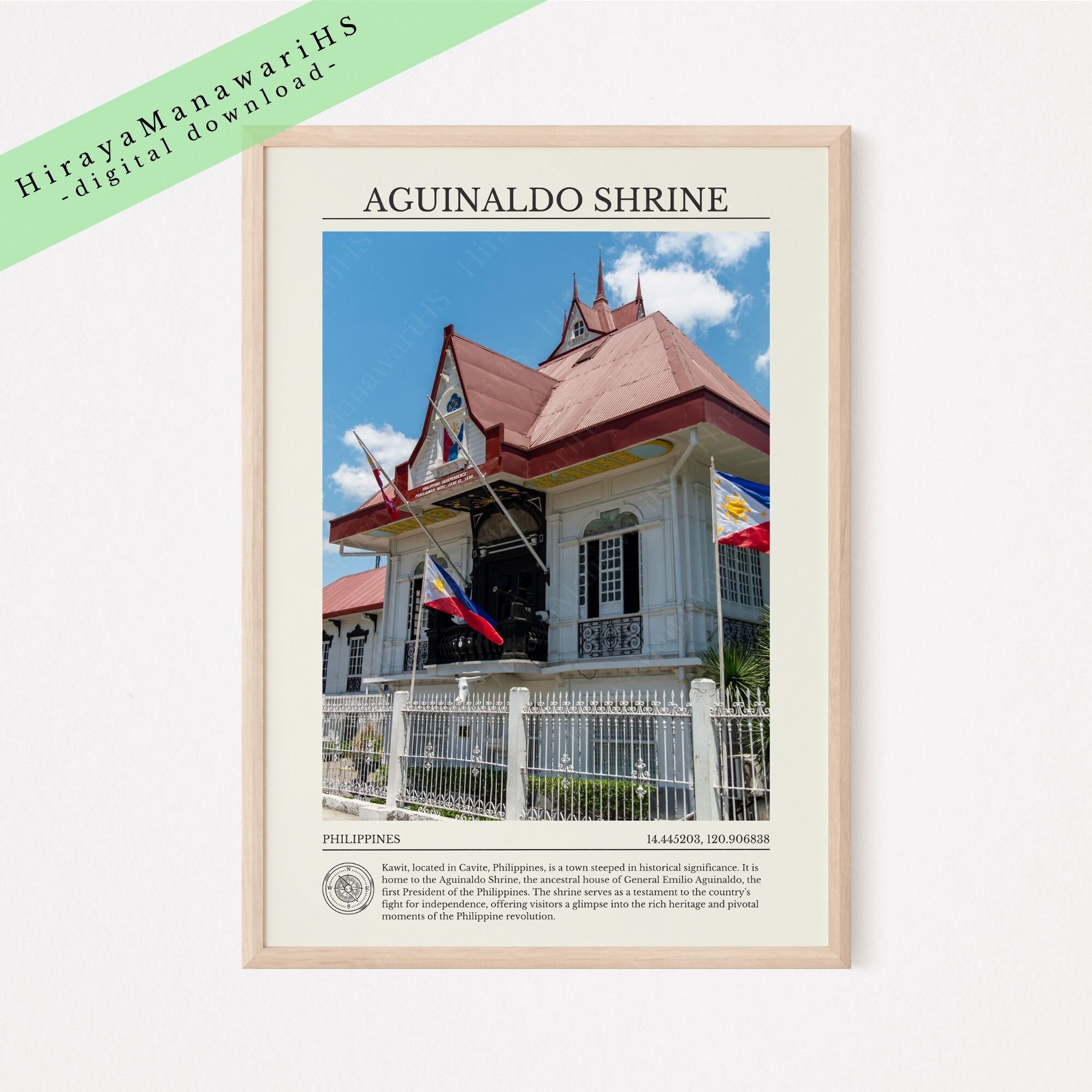 Aguinaldo Shrine, Travel Poster, Philippines, Philippines Art, Filipino ...