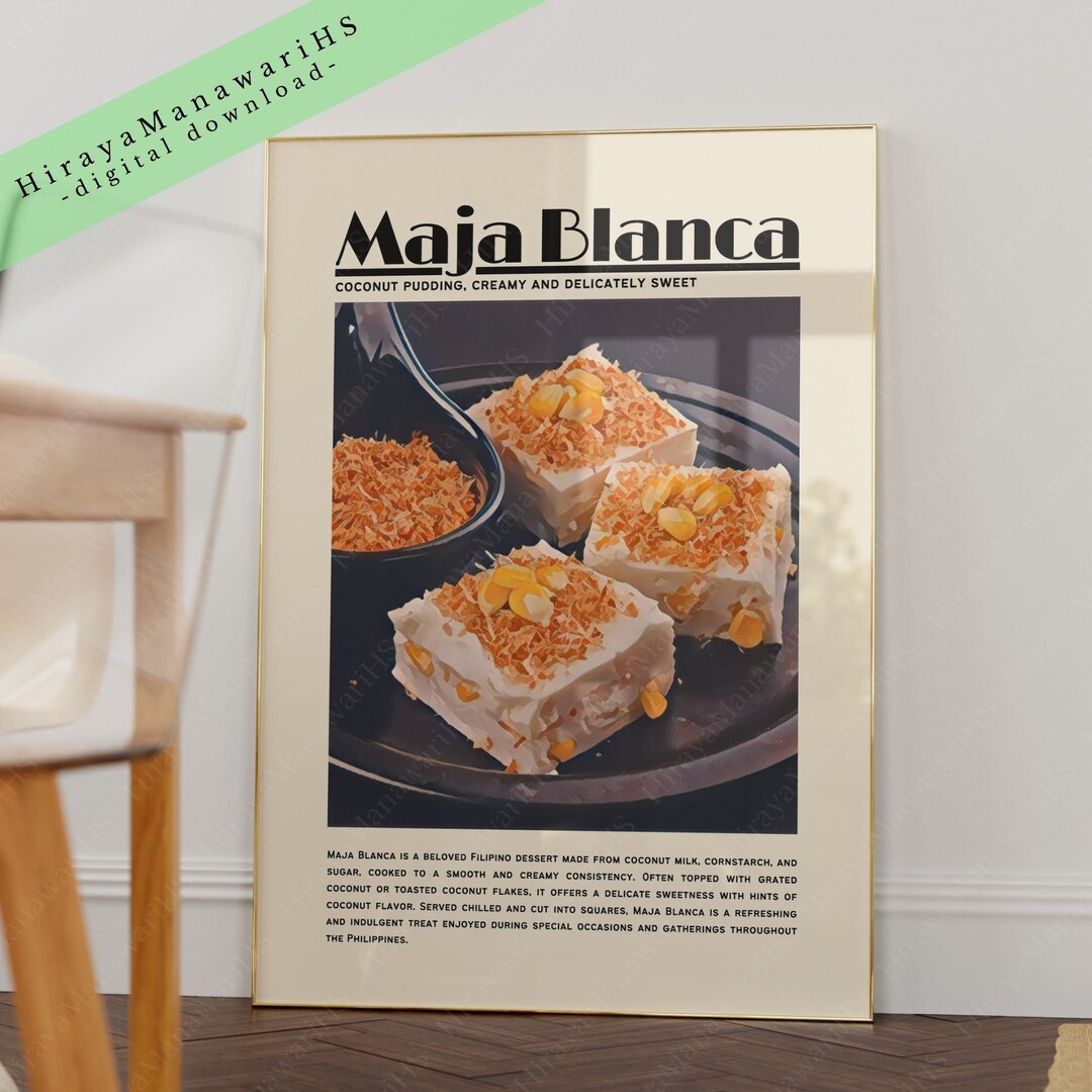 Maja Blanca, Filipino Food, Food Culture, Philippines Art, Filipino Art ...