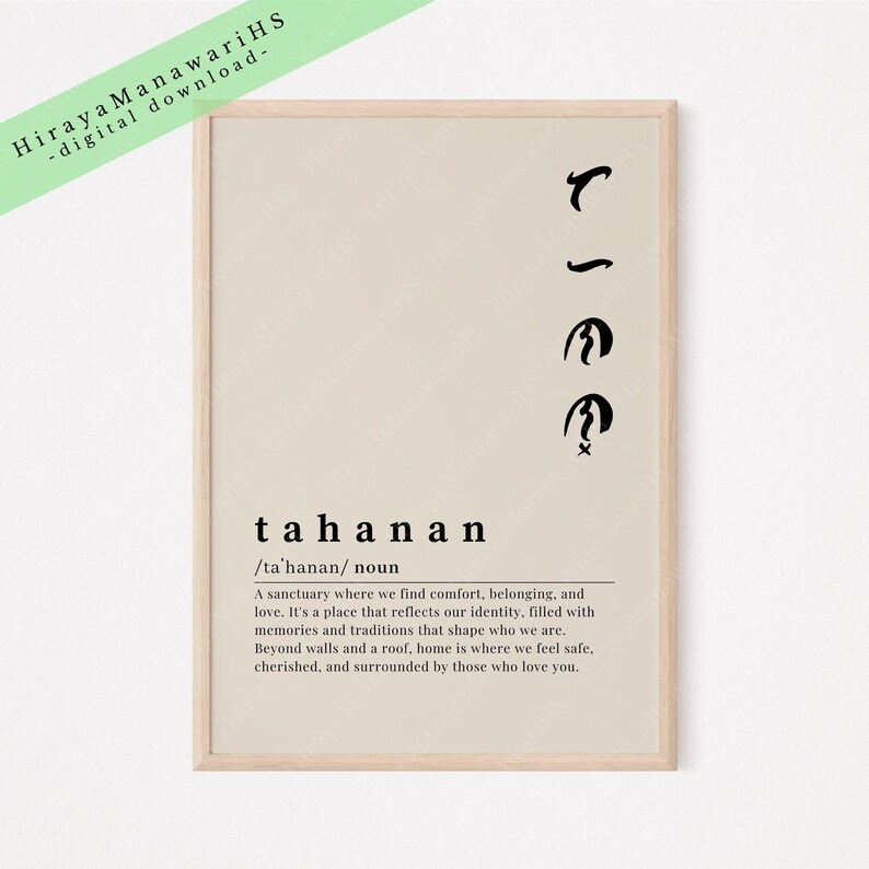 Printable Filipino Baybayin Script and Definition Wall Art - Tahanan ...