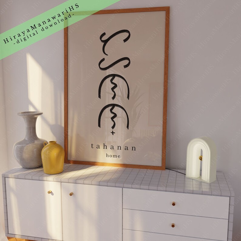 Printable Filipino Baybayin Script Wall Art - Tahanan (digital Download ...
