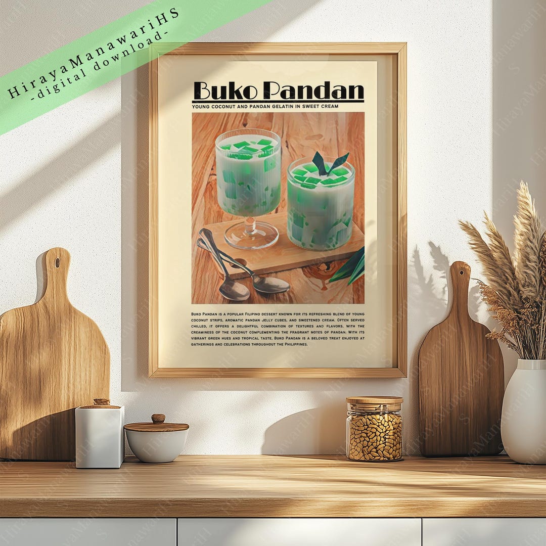 Printable Filipino Food Wall Art - Buko Pandan (digital Download) - Etsy