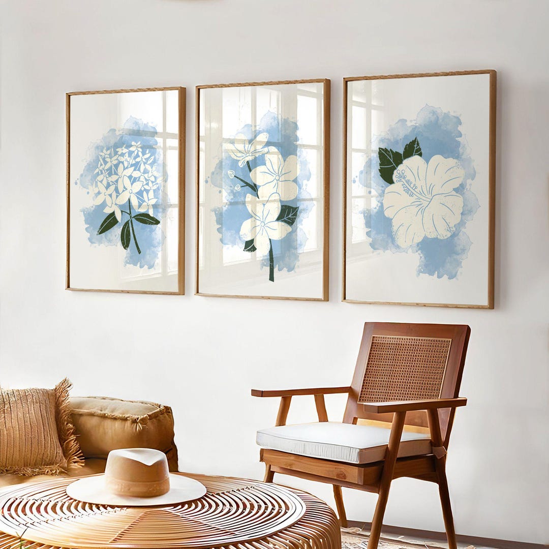 Printable Philippine Native Flowers Wall Art Set of 3 - Sampaguita ...