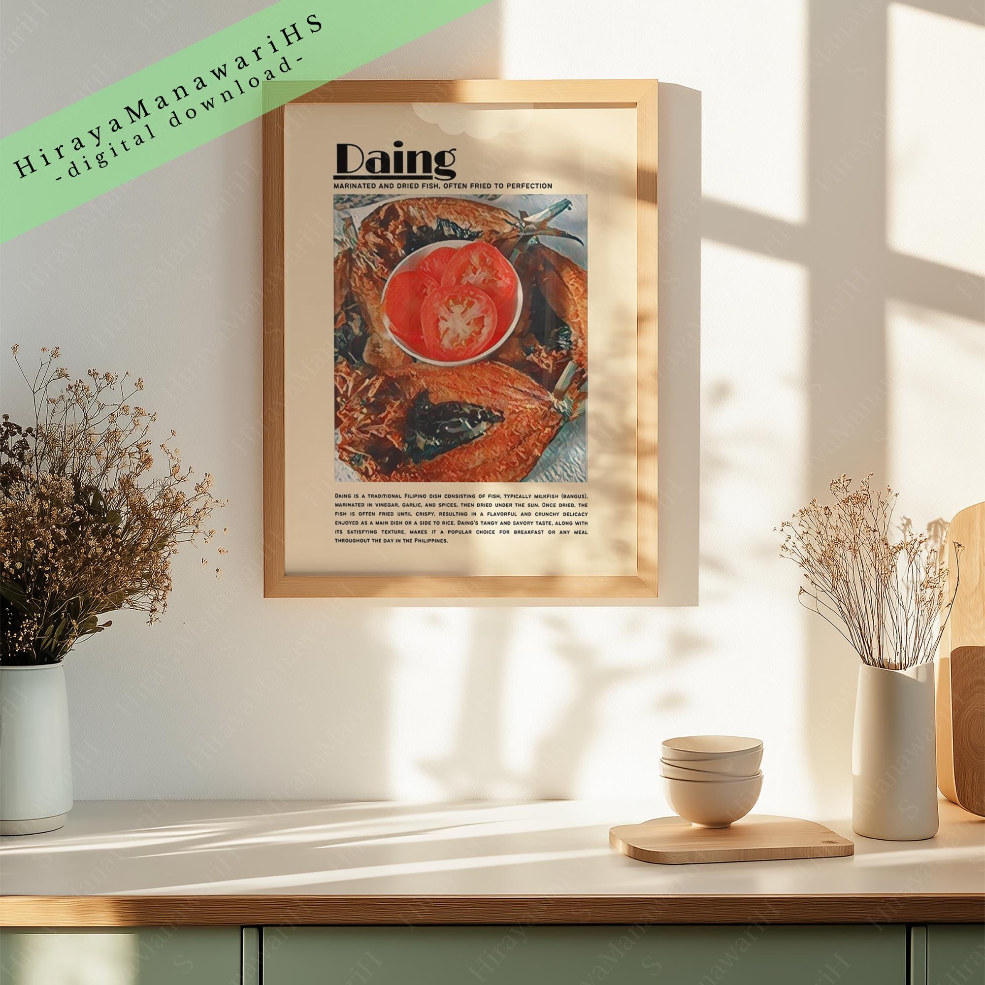 Printable Filipino Food Wall Art - Daing (digital Download) - Etsy