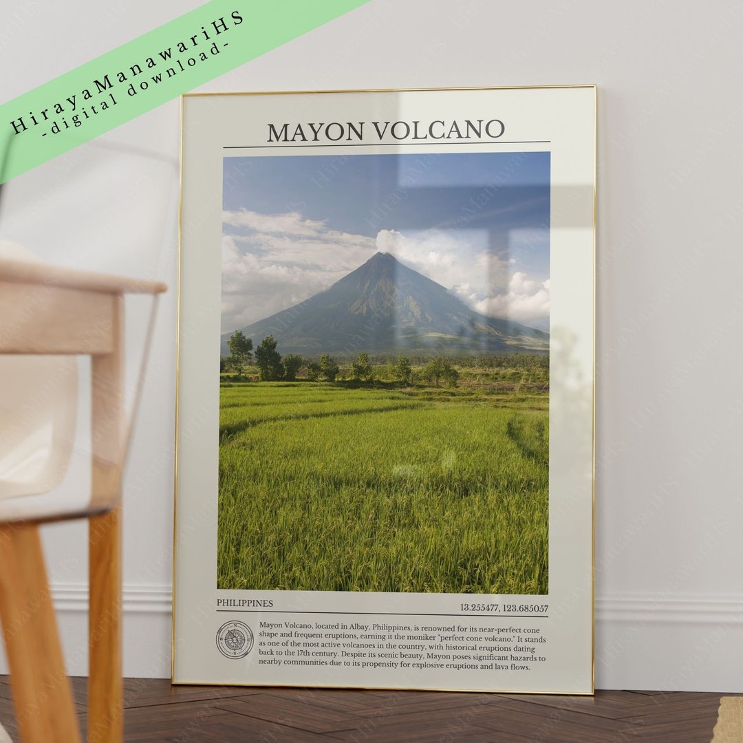 Mayon Volcano Philippines Travel Poster (digital Download) - Etsy