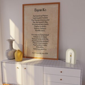 Printable Filipino Wall Art - Bayan Ko (digital Download) - Etsy