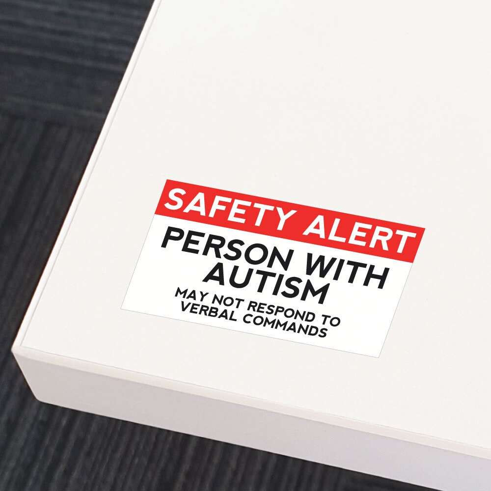 Person With Autism Caution Sticker Decal Awareness Warning - Etsy