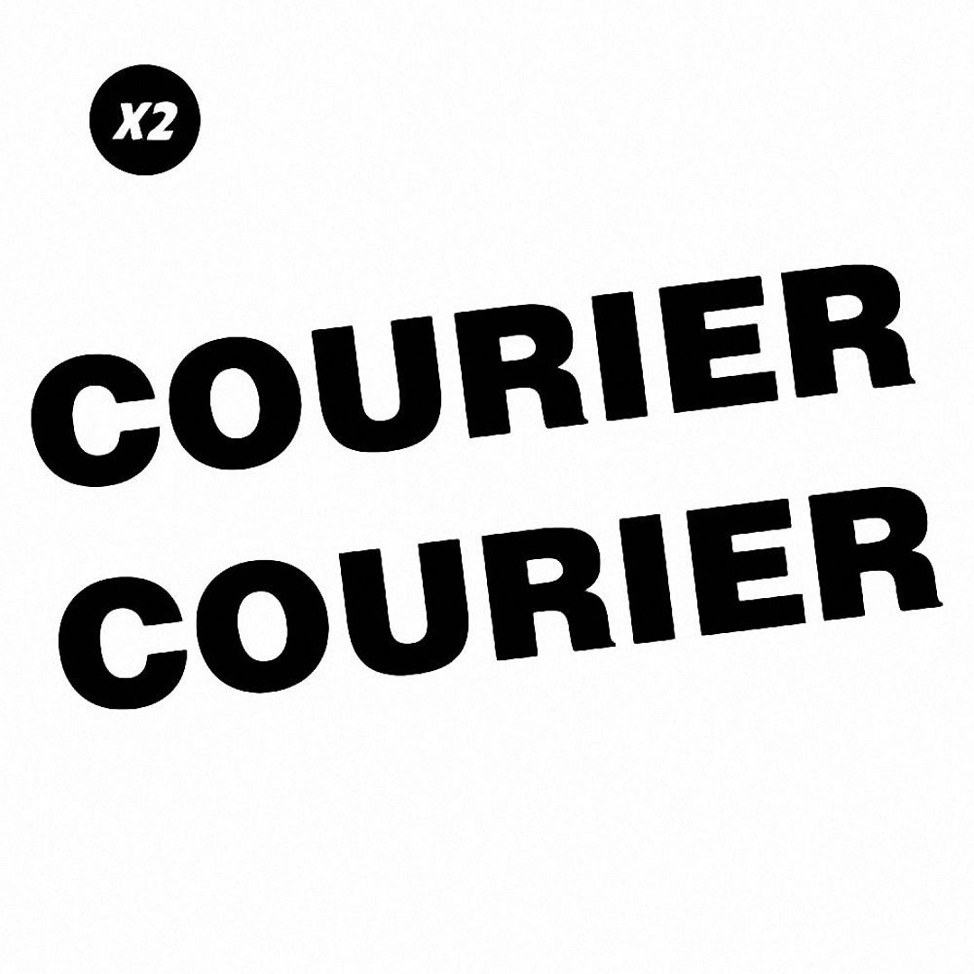 2x Courier Vinyl Car Sticker Decal Truck Van Professional Vehicle ...