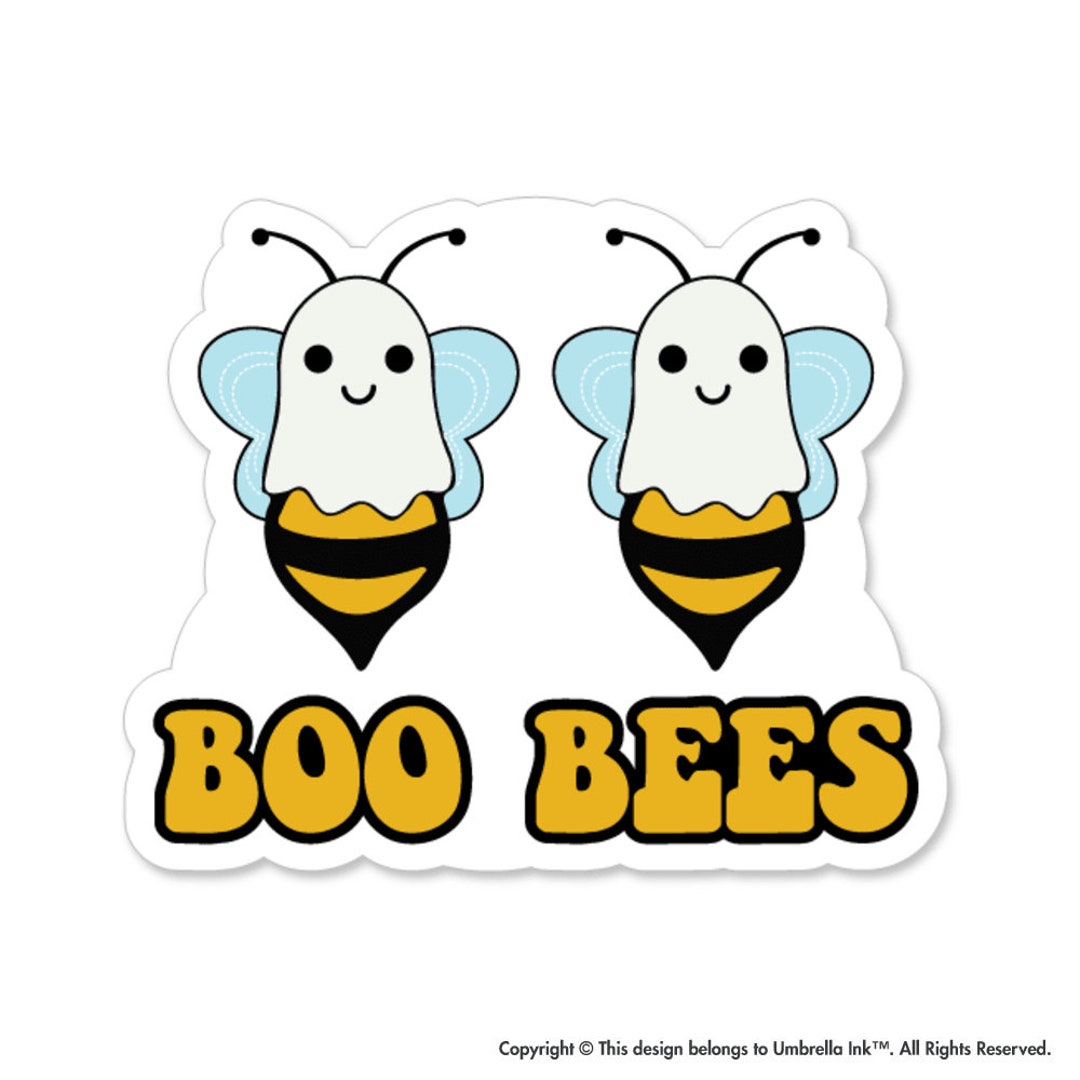 Boo Bees Cute Funny Fun Sticker Decal Word Play Puns Insects Cartoon ...