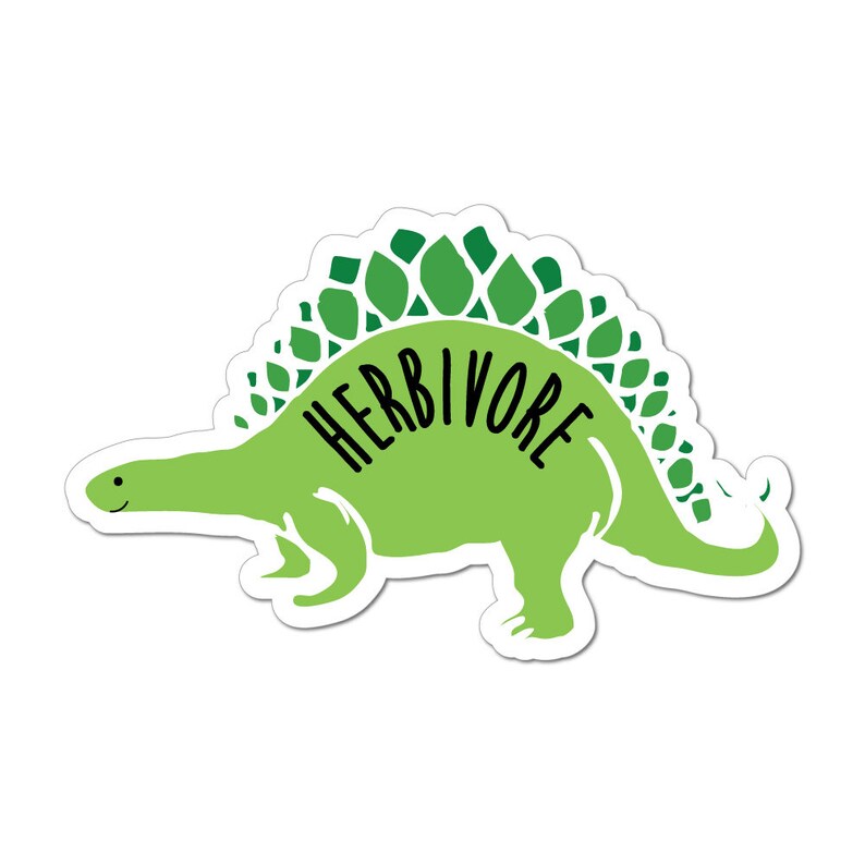 Herbivore Vegan Vegetarian Green Planet Earth Dinosaur Sticker Decal ...