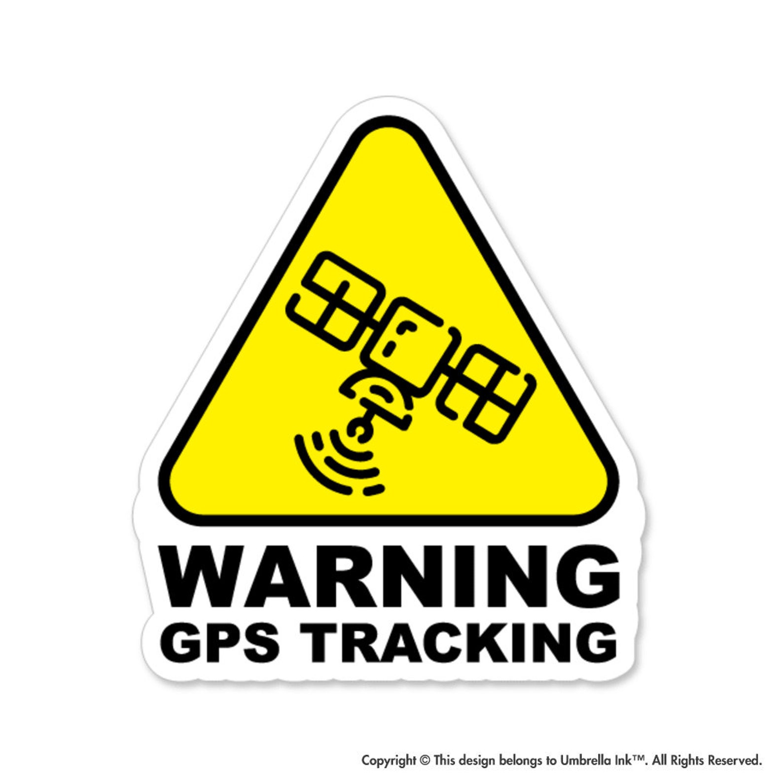 GPS Tracking Warning Safety Sticker Decal Vinyl Anti Theft Notice ...
