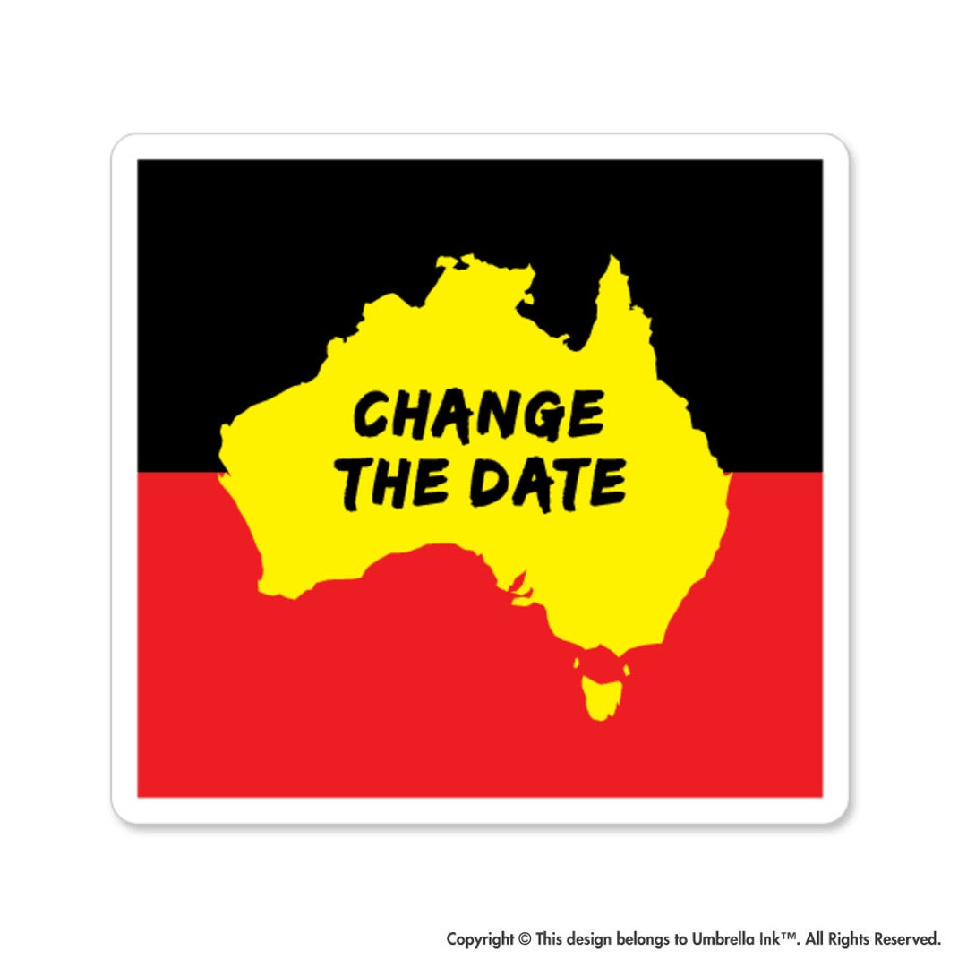Change the Date Indigenous Australia Flag Sticker Decal History Human ...
