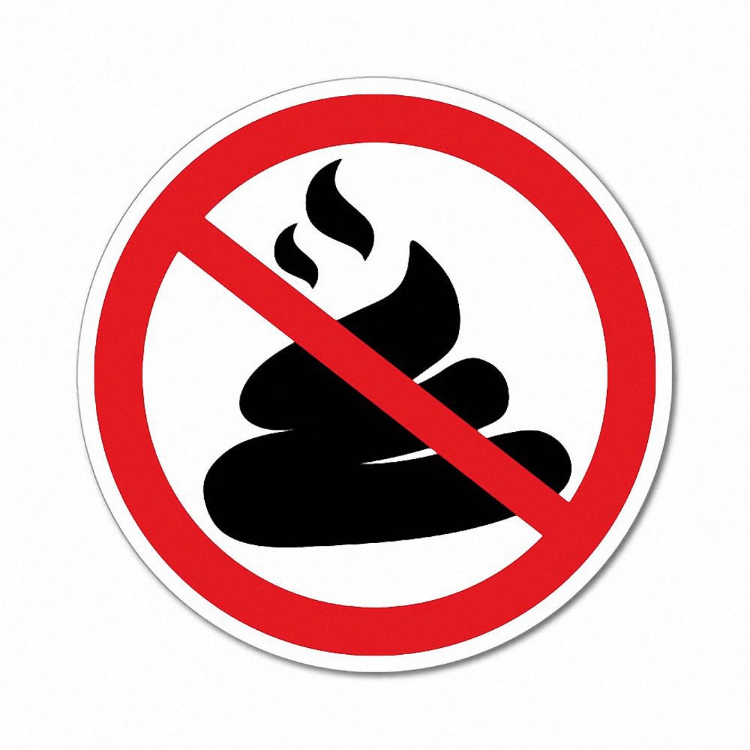 No Pooping Dog Pet Animal Sticker Decal Cleanliness Responsible Pet ...