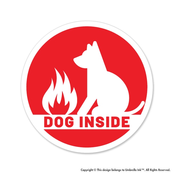 Emergency Dog Inside Warning Sticker - Etsy