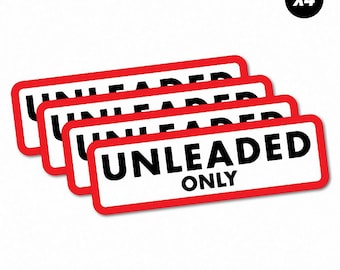 6-pack GASOLINE ONLY Vinyl Stickers Decals Labels Many - Etsy