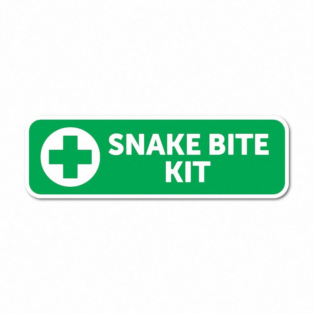Snake Bite Kit Sticker Decal Safety Emergency First Aid Venomous ...